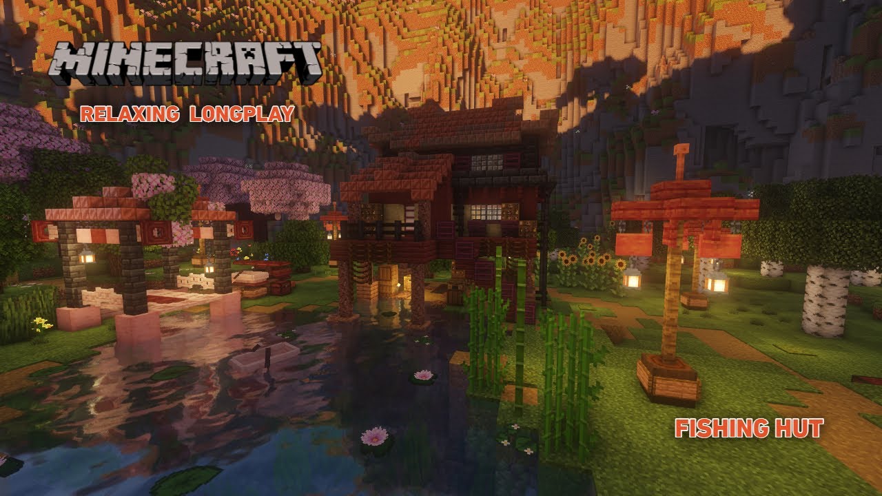 Minecraft Longplay | Fishing Hut on a Pond {no commentary} - YouTube