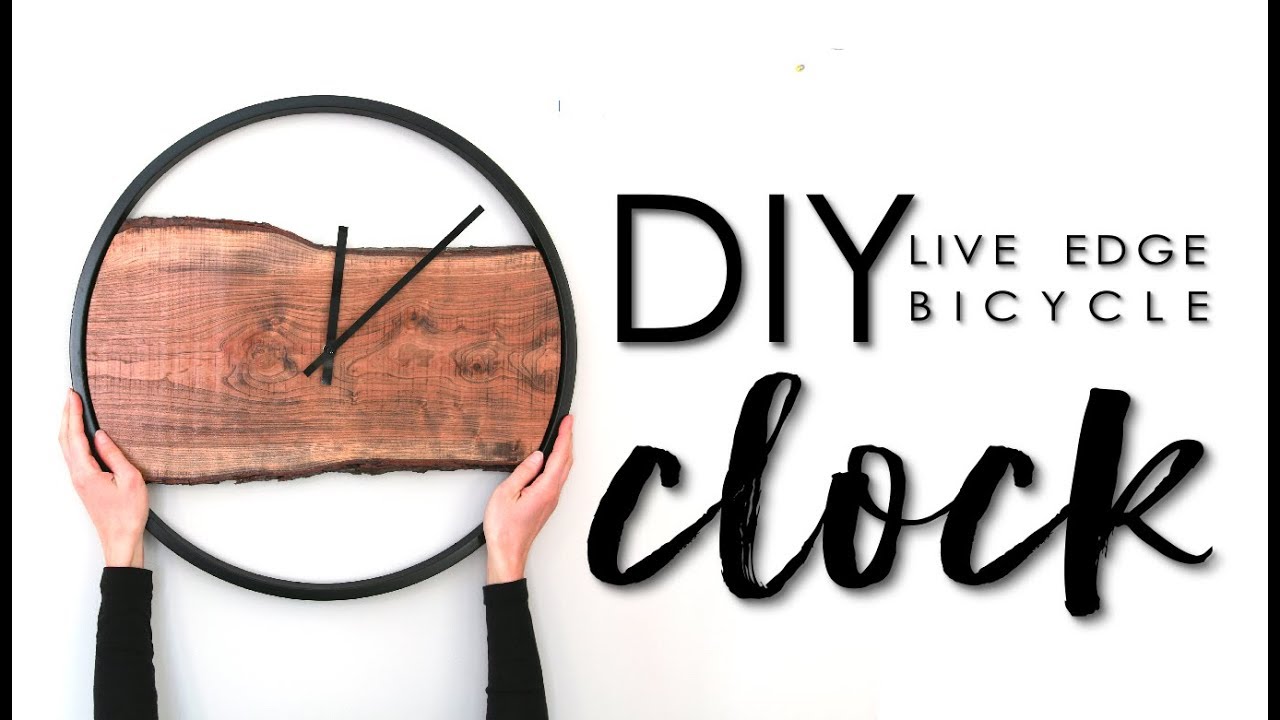 DIY Rustic Live Edge Clock - YouTube
