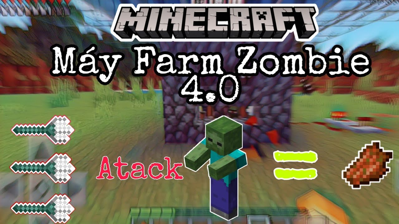 Cách Làm Máy Farm Zombie Bằng Đinh Ba Trong Minecraft Pe - How To Make ...