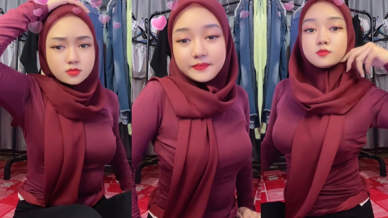 Try On Hijab Style Daily Simple Hijab Jersey VH47230 - YouTube