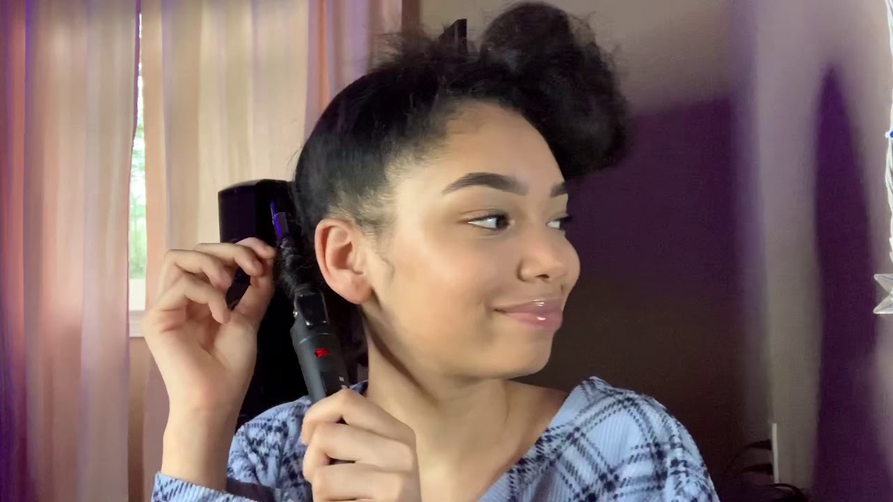 curl wanded with swoop hair tutorial ️ - YouTube