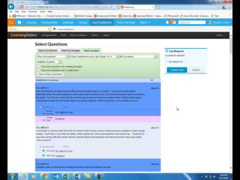 Creating LS Test from Question Bank - YouTube