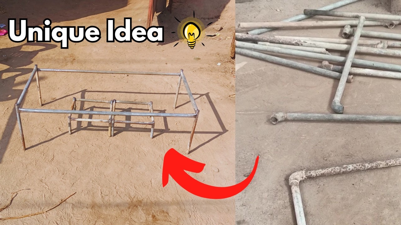 How to Make a Charpai Bed from Old Pipes | Amazing DIY Process - YouTube