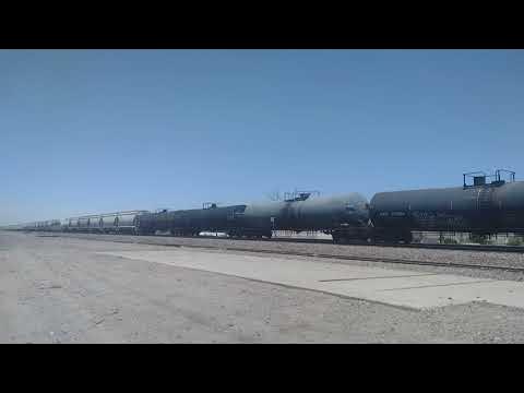 EB UP Manifest Train Feat BNSF Engine And Rear DPU At Daggett Ca! #bigbossrailfanner - YouTube