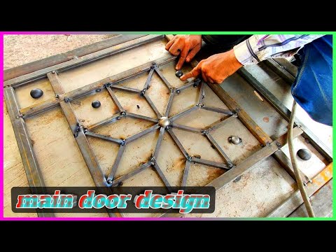 how to making main door | making metal door | building main door - YouTube