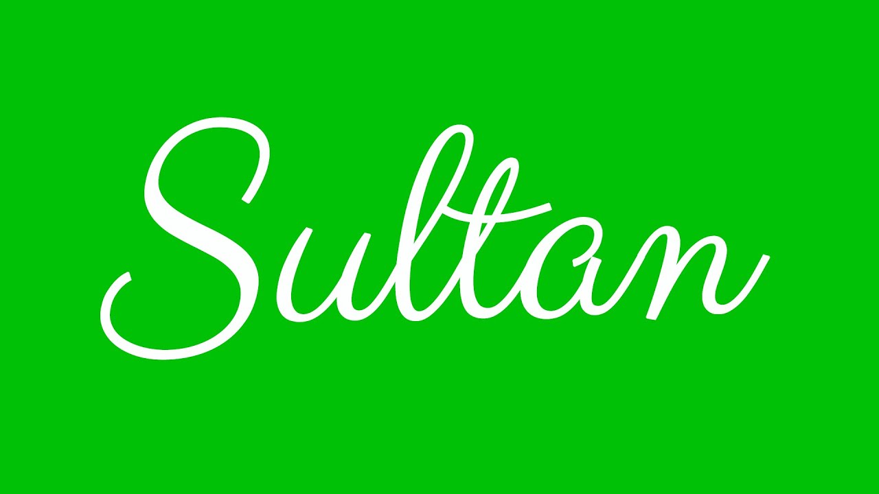 Learn how to Sign the Name Sultan Stylishly in Cursive Writing - YouTube