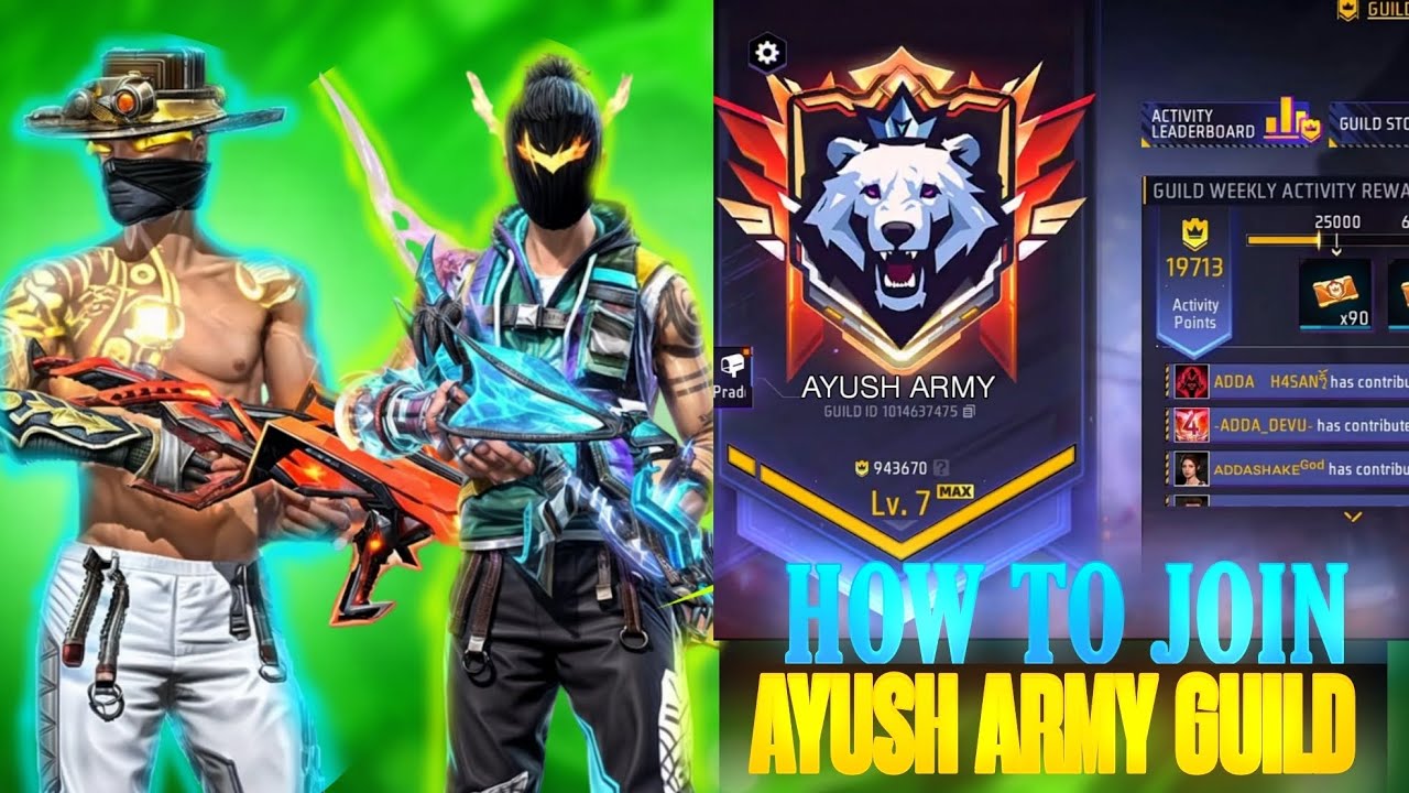 How To Join My Guild 🤯 | How To Join Ayush Army Guild ! How To Join 7 Level Guild In Free Fire 😍 ...