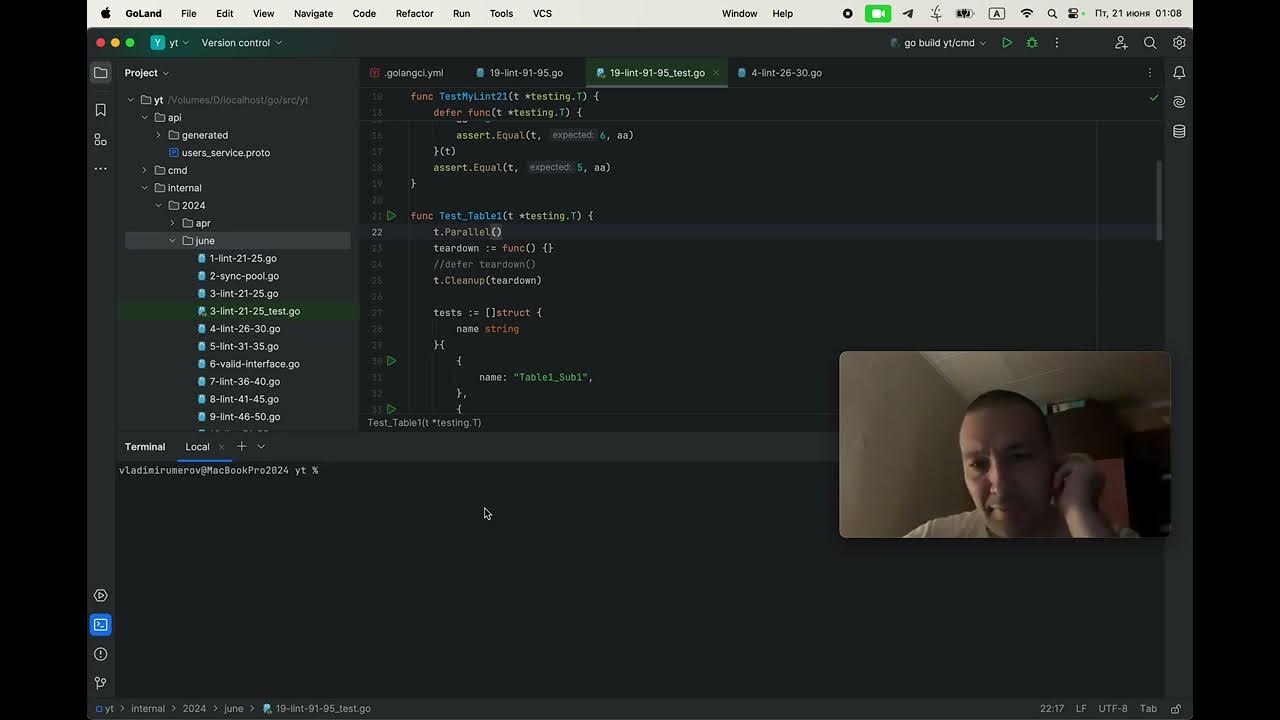 Go. golangci-lint - thelper, tparallel, unconvert, unparam, unused - YouTube