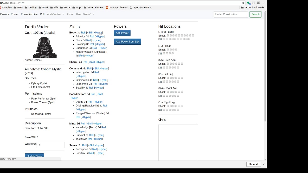 One Roll Engine App demo - YouTube