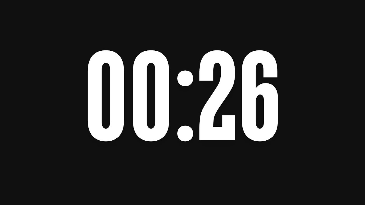26 Seconds Timer & Alarm - Countdown - 4K Video - YouTube
