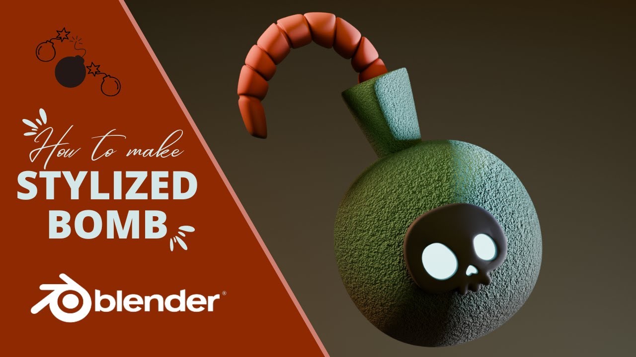 How to Make a Stylized Bomb in Blender 4: A Time Lapse Tutorial - YouTube