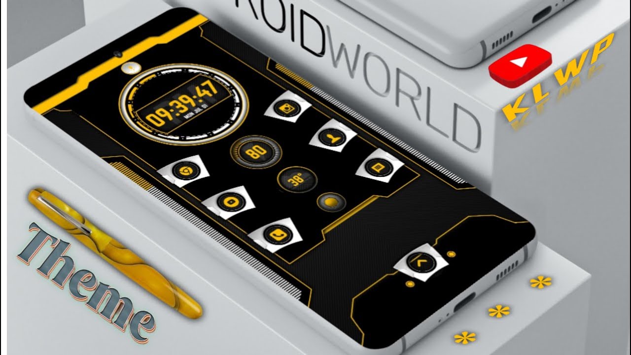 Yellow & Dark KLWP Theme Setup! সুপার টিমস ইয়েলো&ডার্ক !The Best KLWP ...