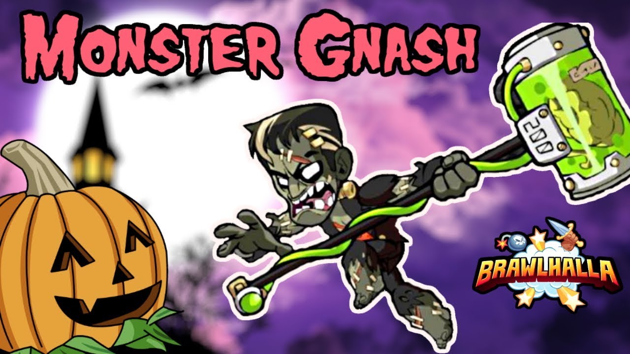 MONSTER GNASH • Brawlhalloween • 1v1 Gameplay - YouTube
