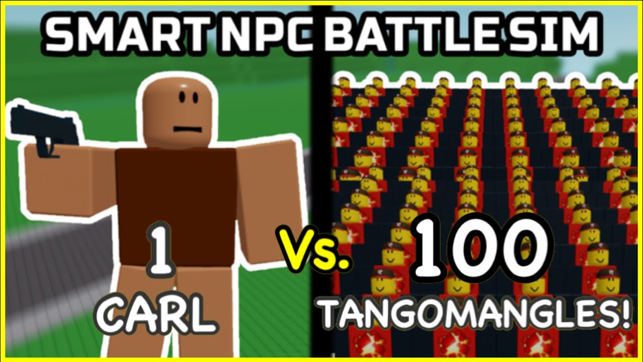 1 NPC (Carl) vs. 100 TANGOMANGLES! Roblox Smart NPC Battle Simulator ...