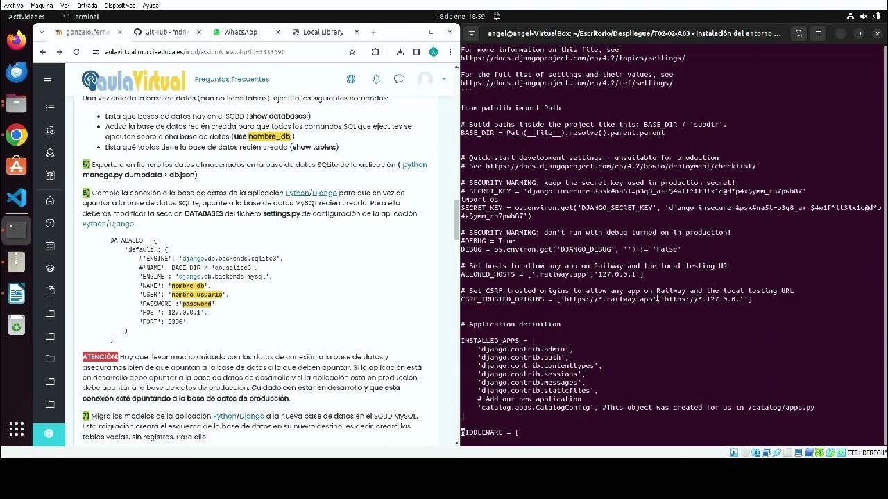 T02 02 A03 Instalación Del Entorno De Ejecución 3 Pythondjango Mysql Obligatoria Youtube