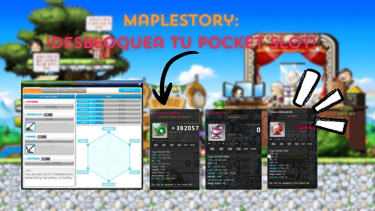 MapleStory 2024 | Guia para desbloquear tu Pocket Slot - YouTube