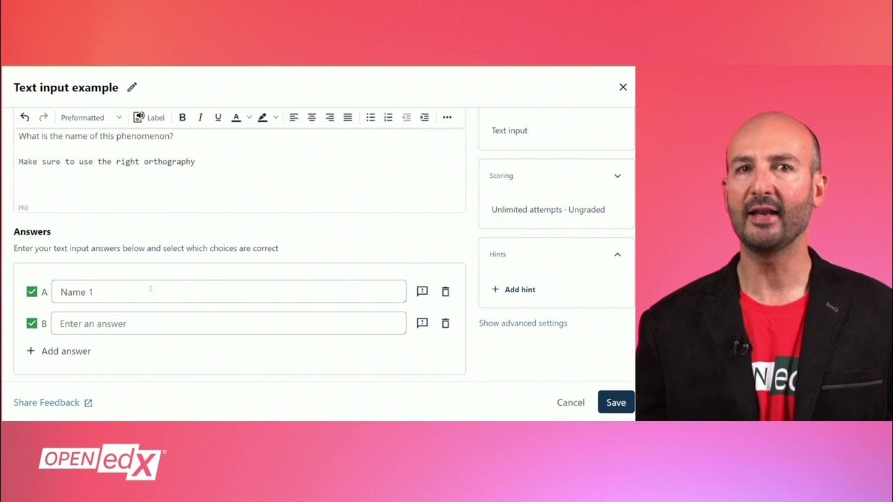 Adding Basic Problems - Text Input - YouTube
