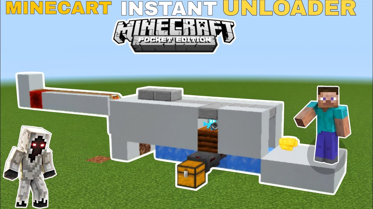 THE FASTEST Minecart Instant Unloader in Minecraft MCPE 1.21! - YouTube