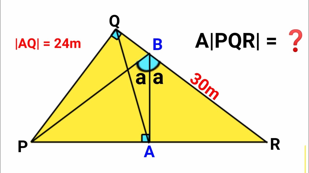 Can you find area of the triangle PQR? | (Fun Geometry Problem) | #math ...