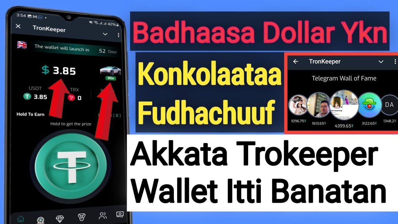 Konkolaataa YKN Dollar Badhafama | Akkata Tronkeeper Wallet Itti ...