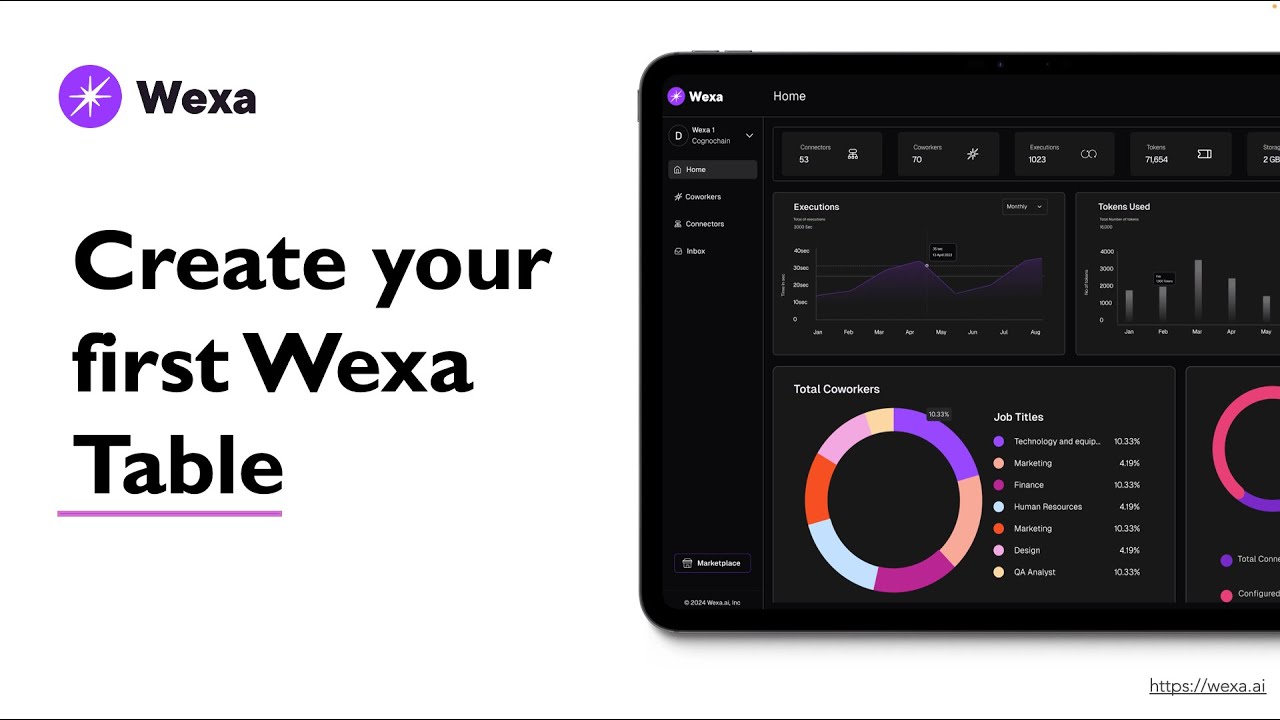 Wexa AI Beginner Course Part 4 - Creating your first Wexa Table - YouTube