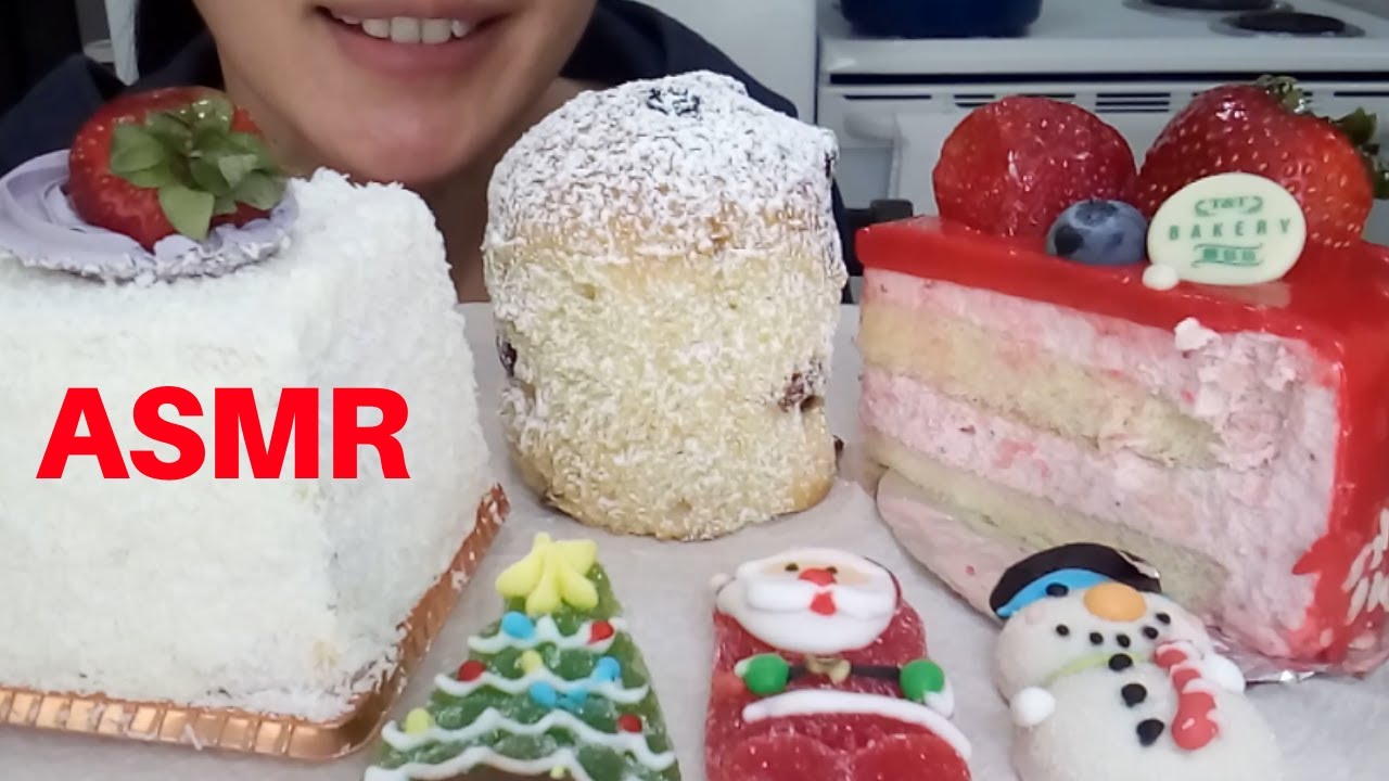 ASMR Christmas Treats | EATING SOUNDS (No Talking) [Mukbang] - YeeSu ...