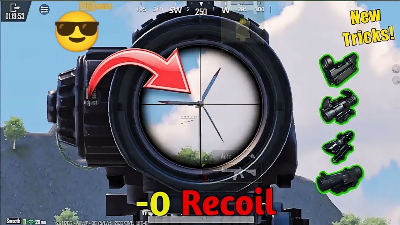 bgmi zero recoil sensitivity | 6X scope laser spray😱 | bgmi sensitivity ...