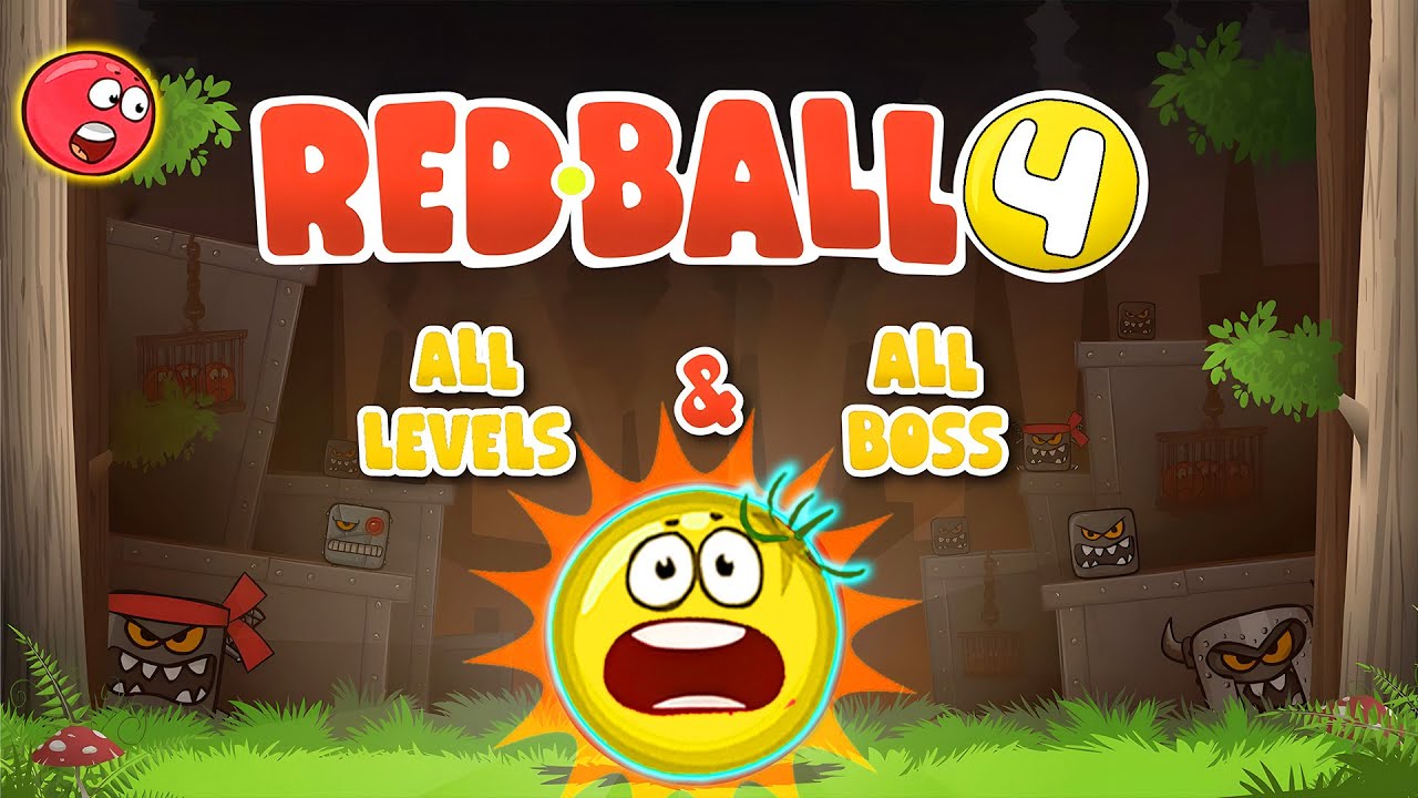 Red Ball 4 | Golden Tomato Ball with All Levels | All Boss | Full ...