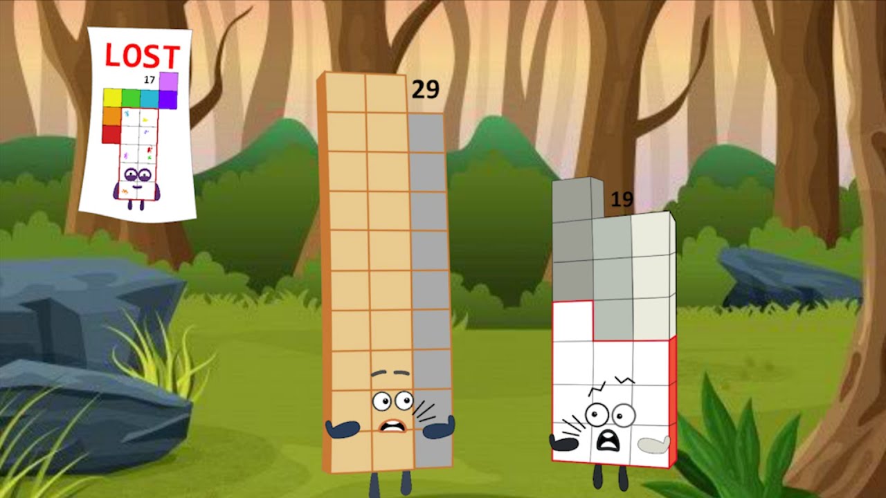 [ANIMATION STORY] Numberblocks 17 get Lost 😭|| NB 19 and 29 Look For 17 ...