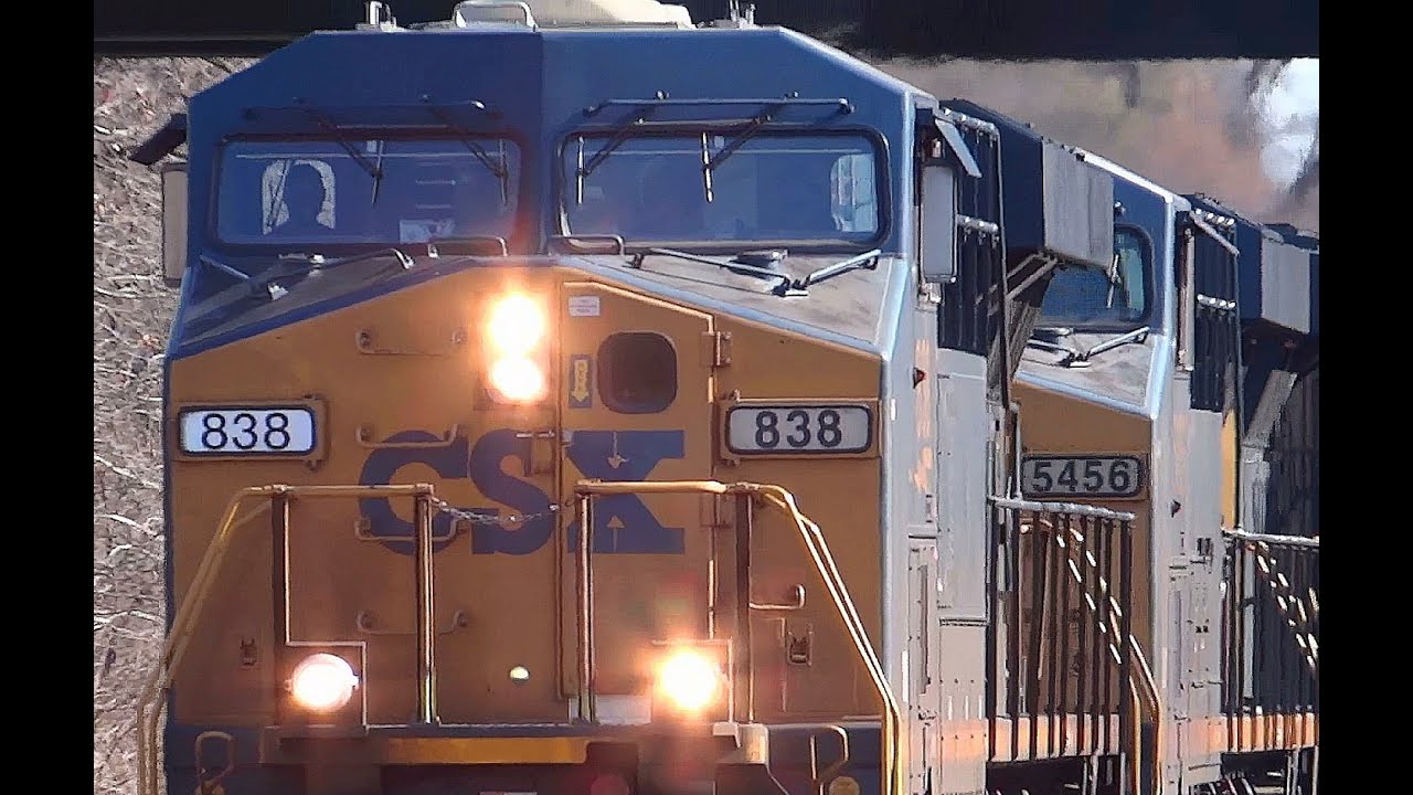 CSX 838 With New Numberboard in St Denis - YouTube