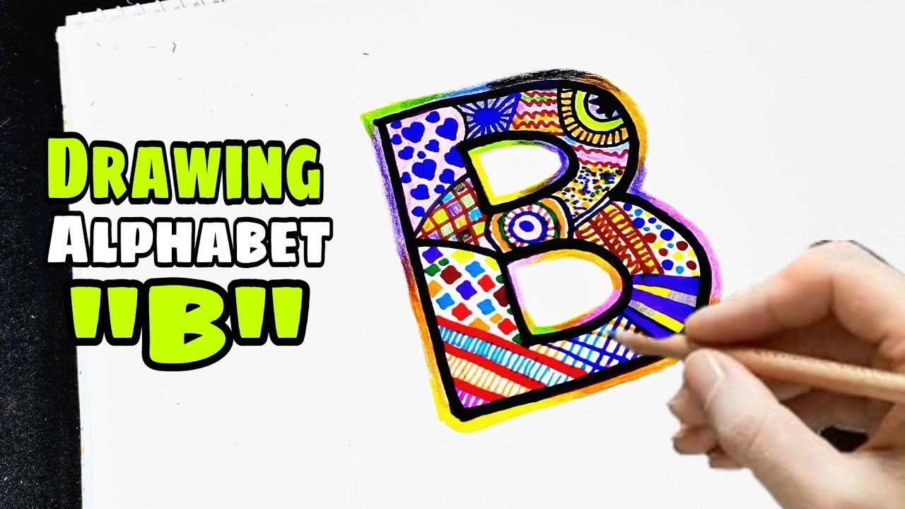 How to draw Alphabet "B" in unique style - Calligraphy - YouTube