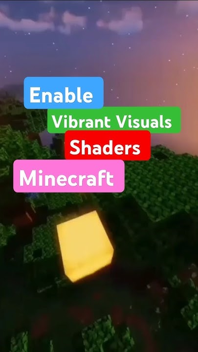 Enable Vibrant Visuals Shaders in Minecraft Pe 1.22 #minecraft # ...