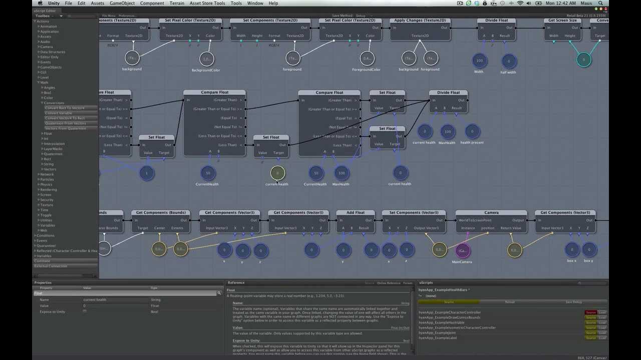 uScript - Character Controller & Health Bars - YouTube