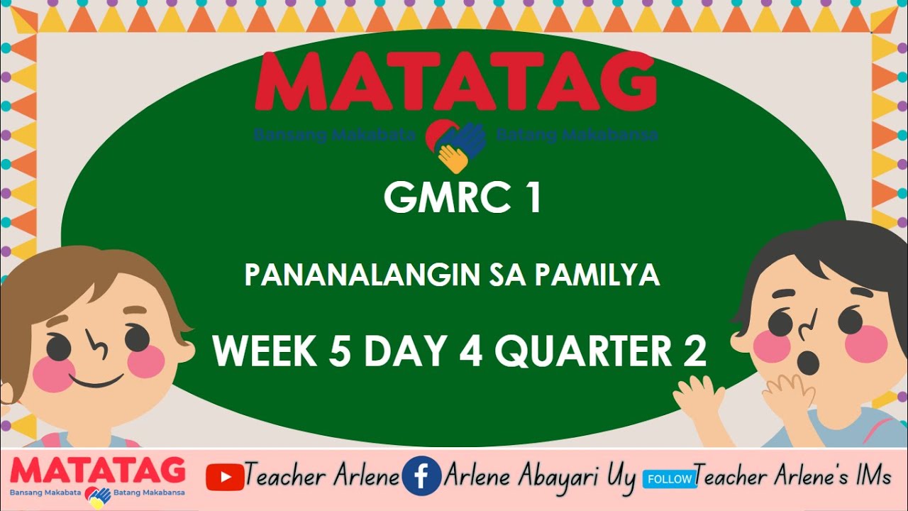 GMRC 1 Q2 WEEK 5 DAY 4 MATATAG Pananalangin sa Pamilya - YouTube