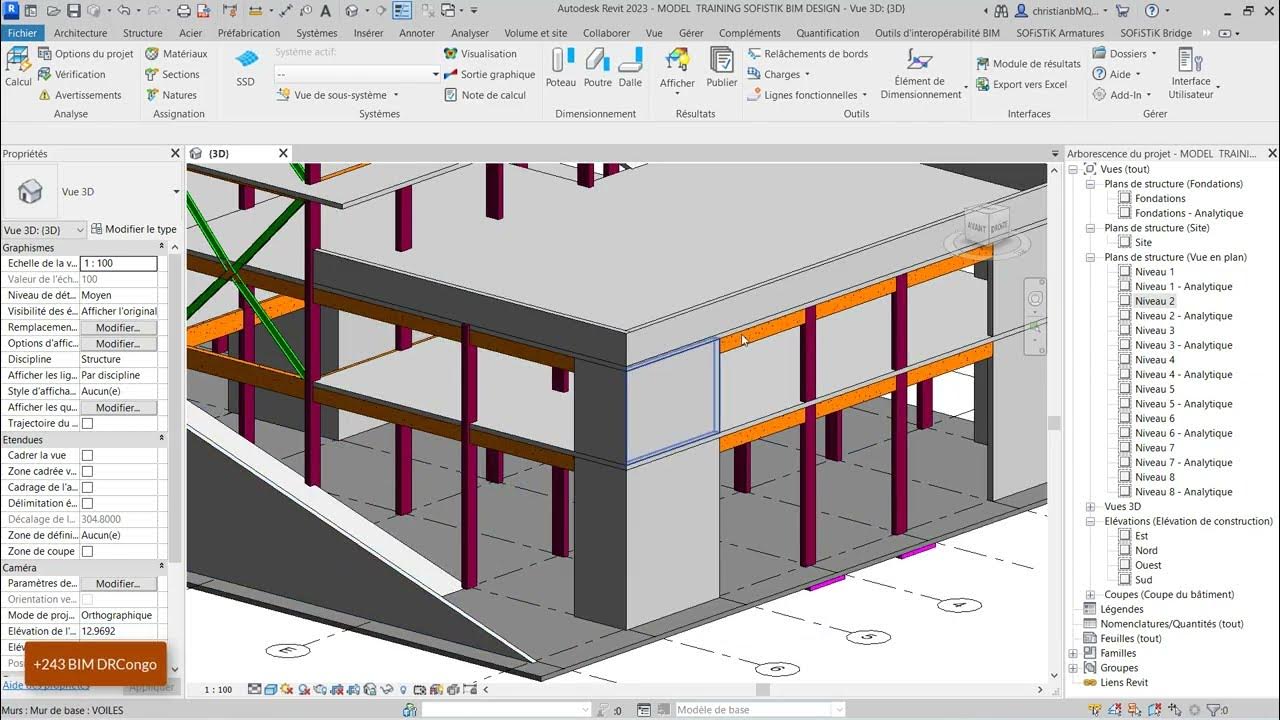 SofistiK Analysis and design 2023 for Revit Part 2 Setting and load combinations - YouTube