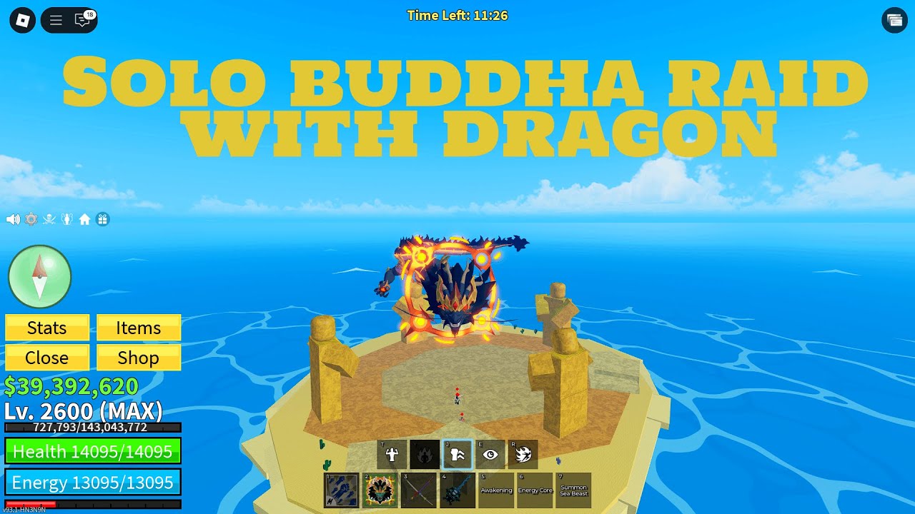 30m Solos a Buddha raid with Dragon fruit in Blox Fruits - YouTube