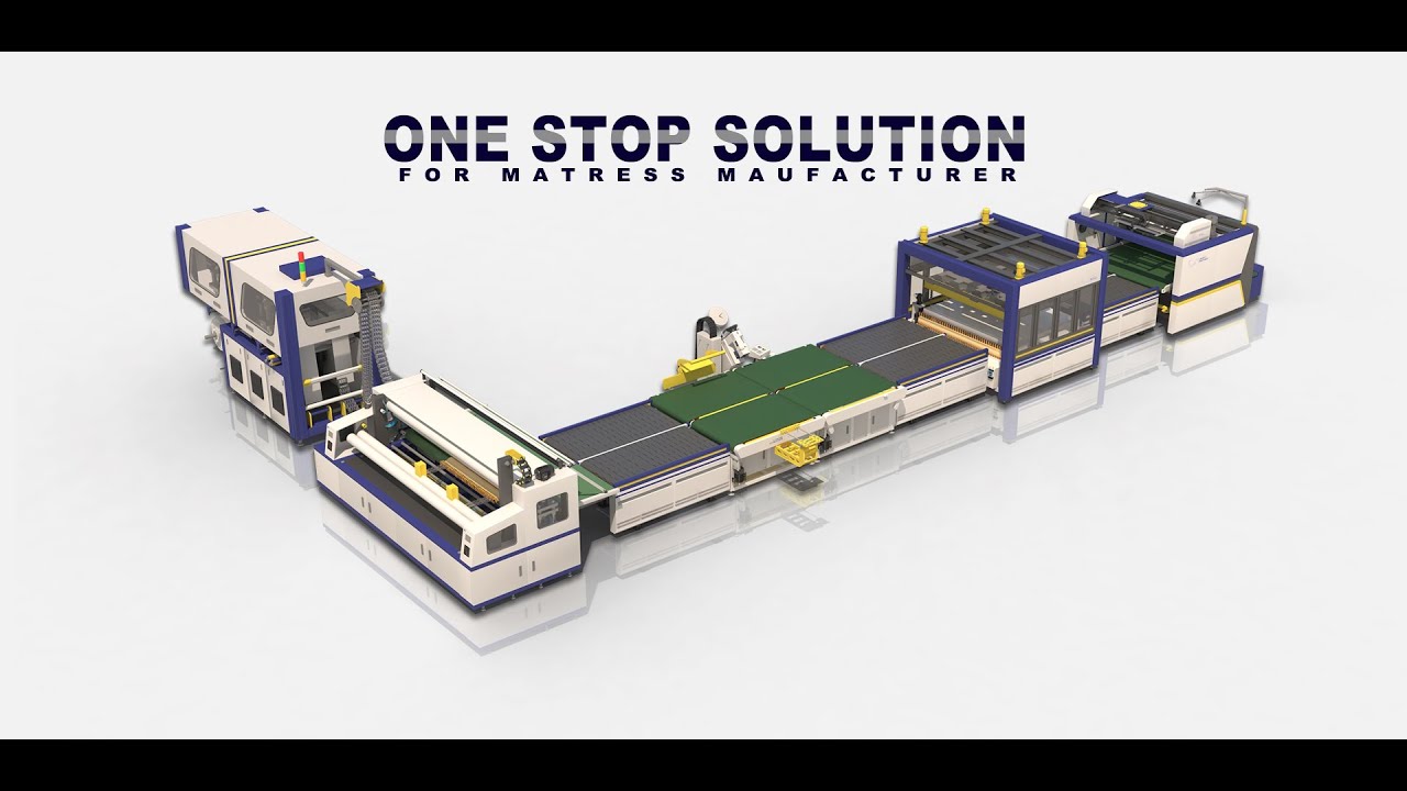 Automatic Mattress Production Line | Infinity Mattress Machinery - YouTube