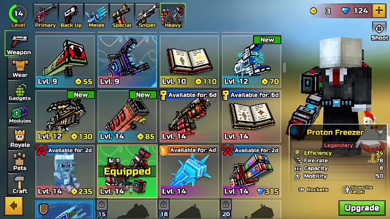 Pixel Gun 3D ep1 & Proton Freezer review - YouTube