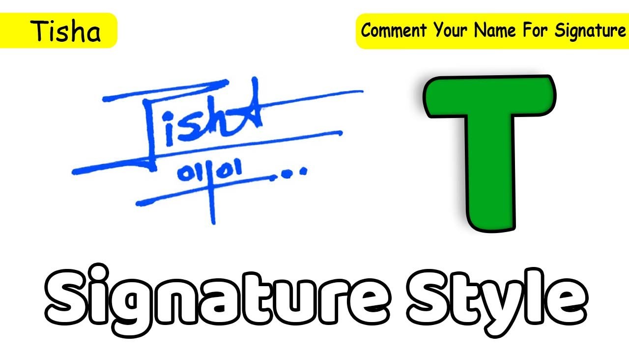 ️ Tisha Name Signature Style Request Done - YouTube