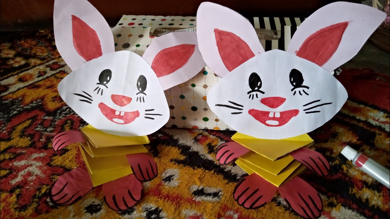 How To Make A Rabbit With Paper Paper Crafts Cute Rabbit Craft how-to-make-a-rabbit-with-paper-paper-crafts-cute-rabbit-craft