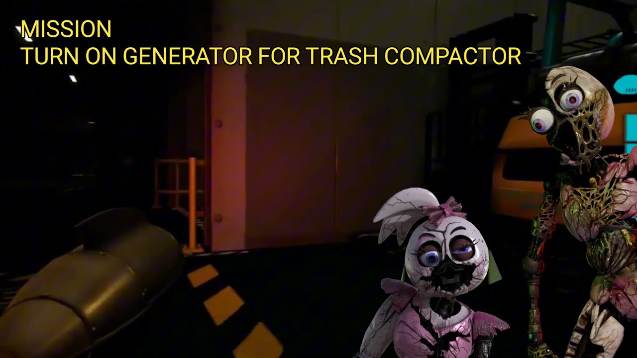 TURN ON GENERATOR FOR TRASH COMPACTOR - FNAF SECURITY BREACH MISSION ...