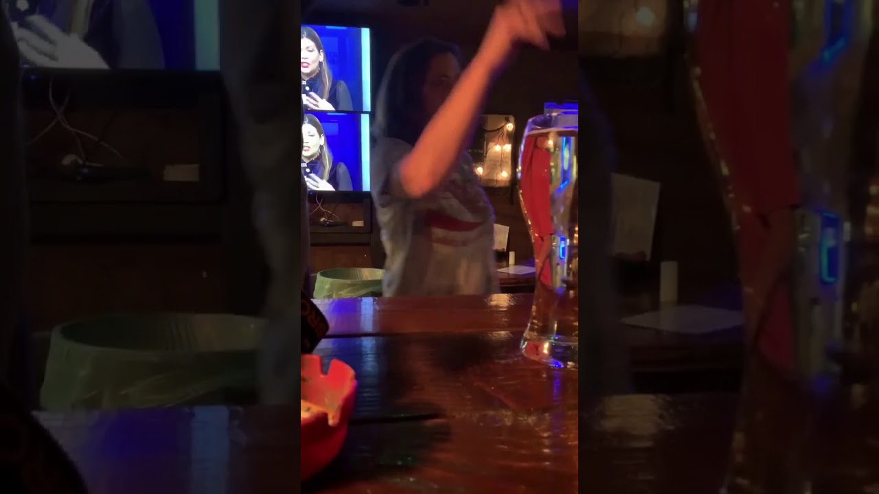 Drunk problem lady at bar - YouTube