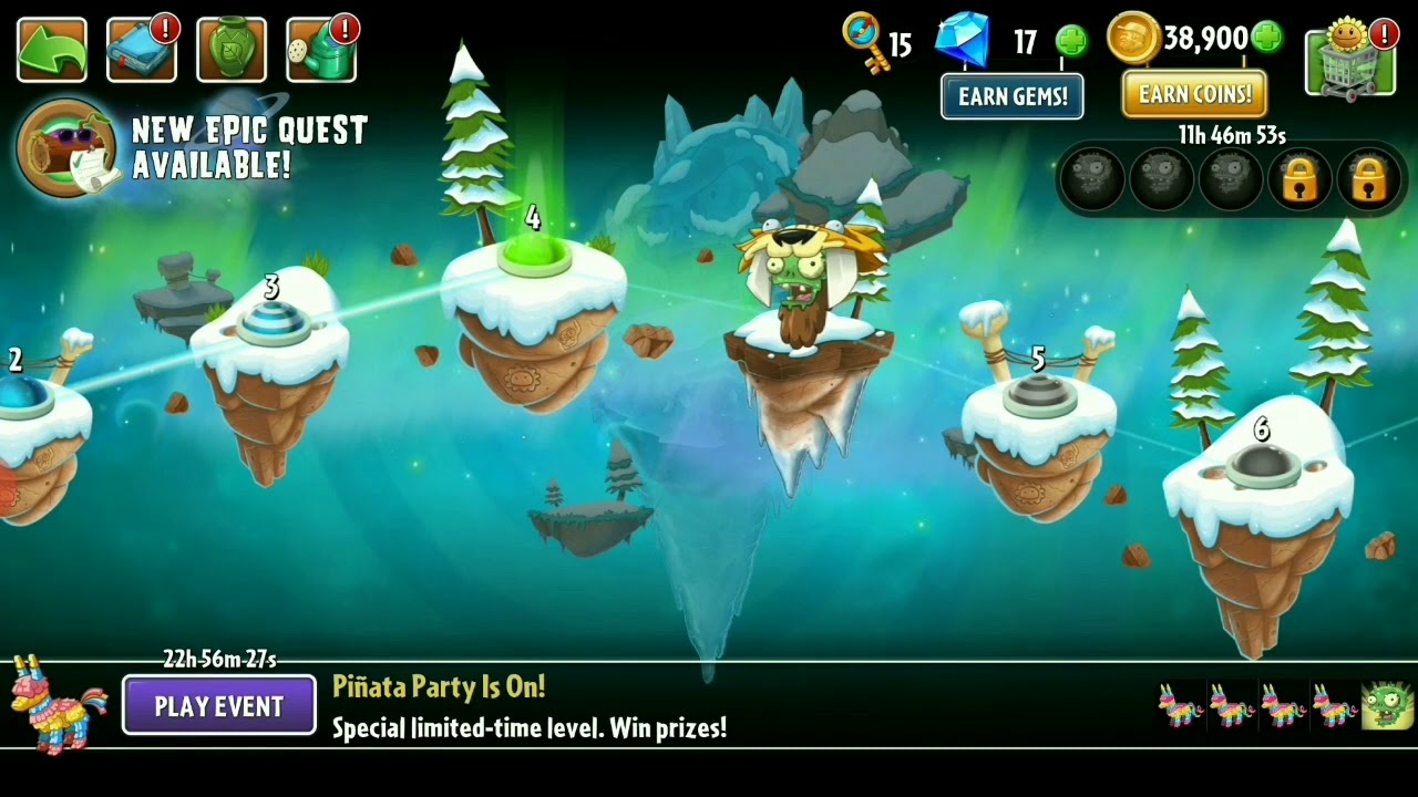 Plants vs Zombies 2 #9 Frostbite Caves - YouTube