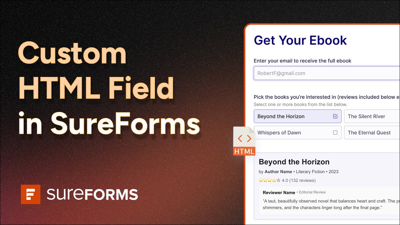 Introducing Custom HTML Field in SureForms - YouTube