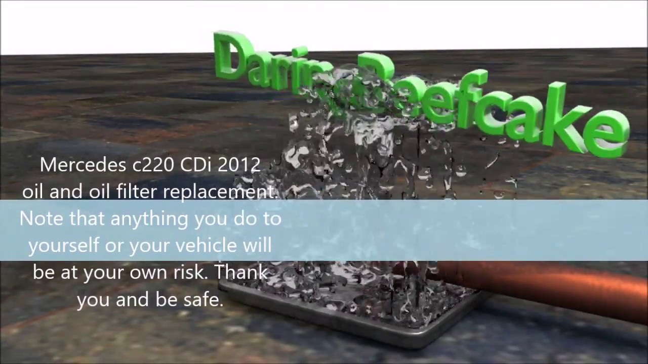 C220 cdi oil and oil filter removal and replacement 2012 mercedes - YouTube