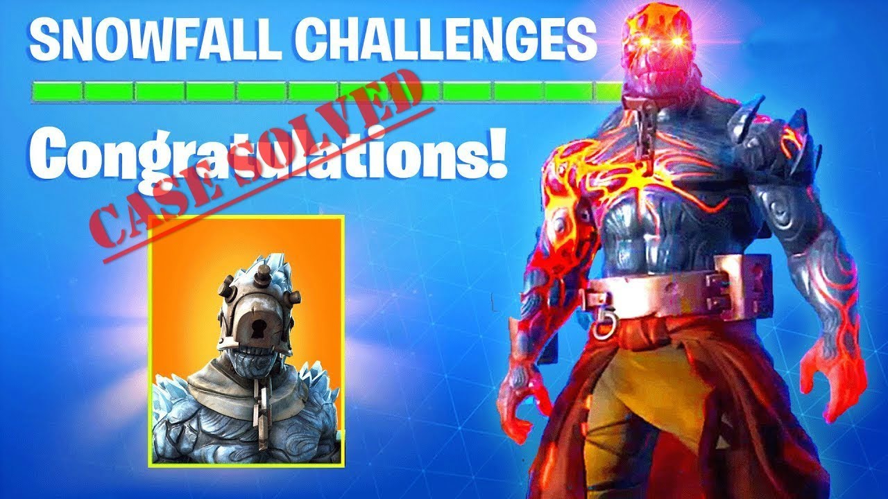 FORTNITE WEEK 9 SEASON 7 SNOWFALL SKIN CHALLENGES (FREE LEGENDARY SKIN ...