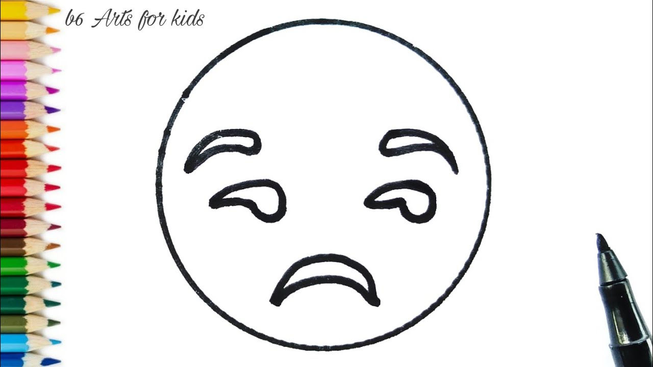 How to Draw Unamused Face Emoji - YouTube