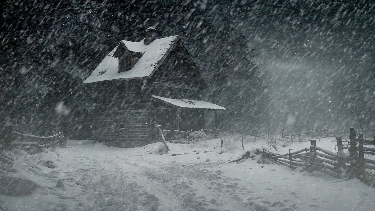 Blizzard Winter┇Deep Sleep with Winter Wind Sounds At Night┇Snowstorm ...