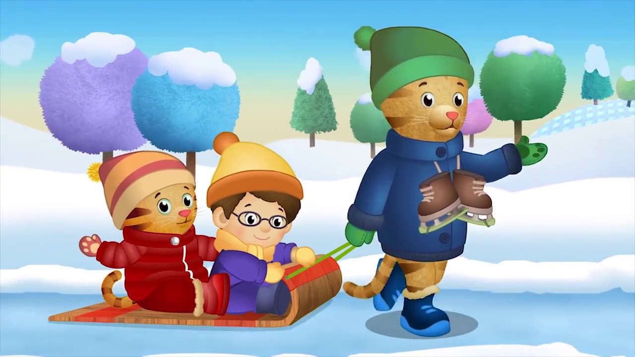 Daniel the tigger playing on the snow!! - YouTube
