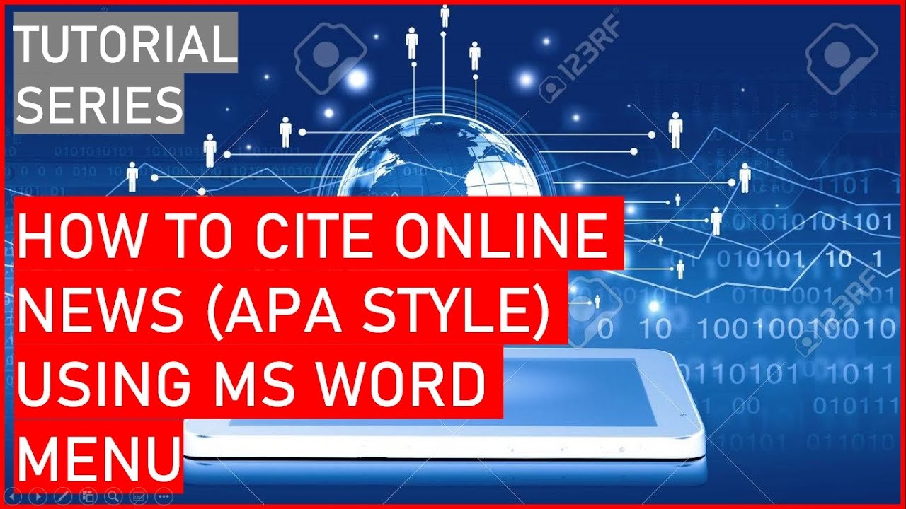 Cara sitasi sumber berita dari Website (APA Style) pakai MS Word - YouTube